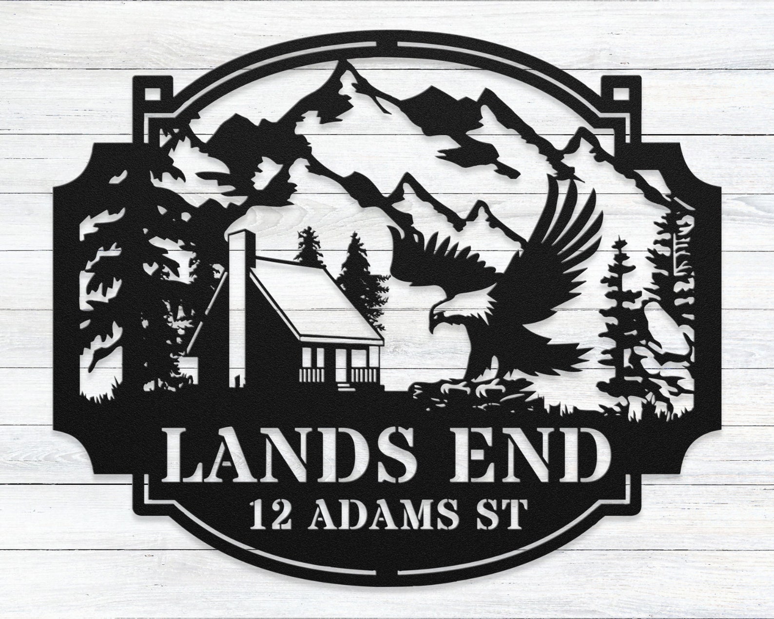 Metal Entrance Sign, Hanging Driveway Farm Welcome Sign, Cabin Metal ...