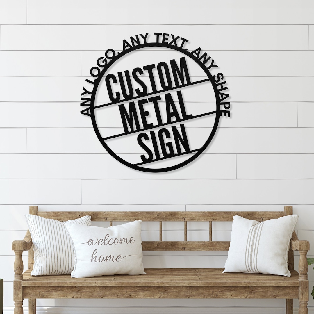 Personalized Sign, Custom Metal Sign, Business Sign, Office Decor, Bar ...