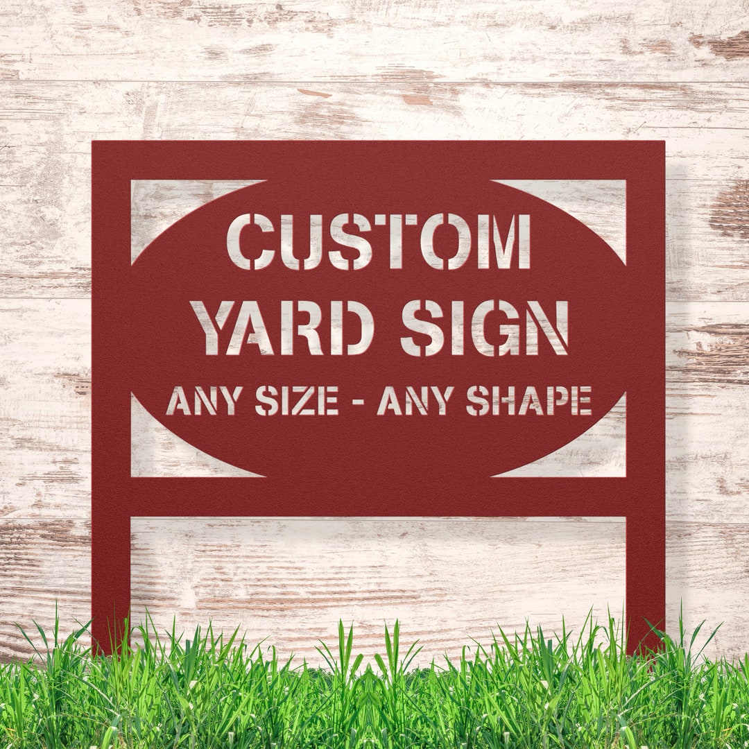 Custom Yard Sign With Stakes, Metal Outdoor Sign, Driveway Entrance ...