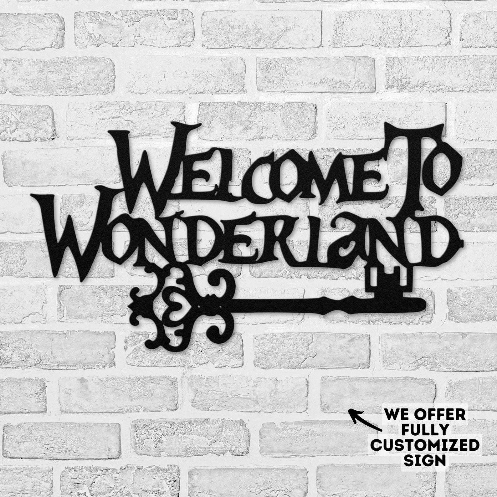 Welcome to Wonderland Metal Wall Art, Mad Hatter Tea Party Decor, Alice ...
