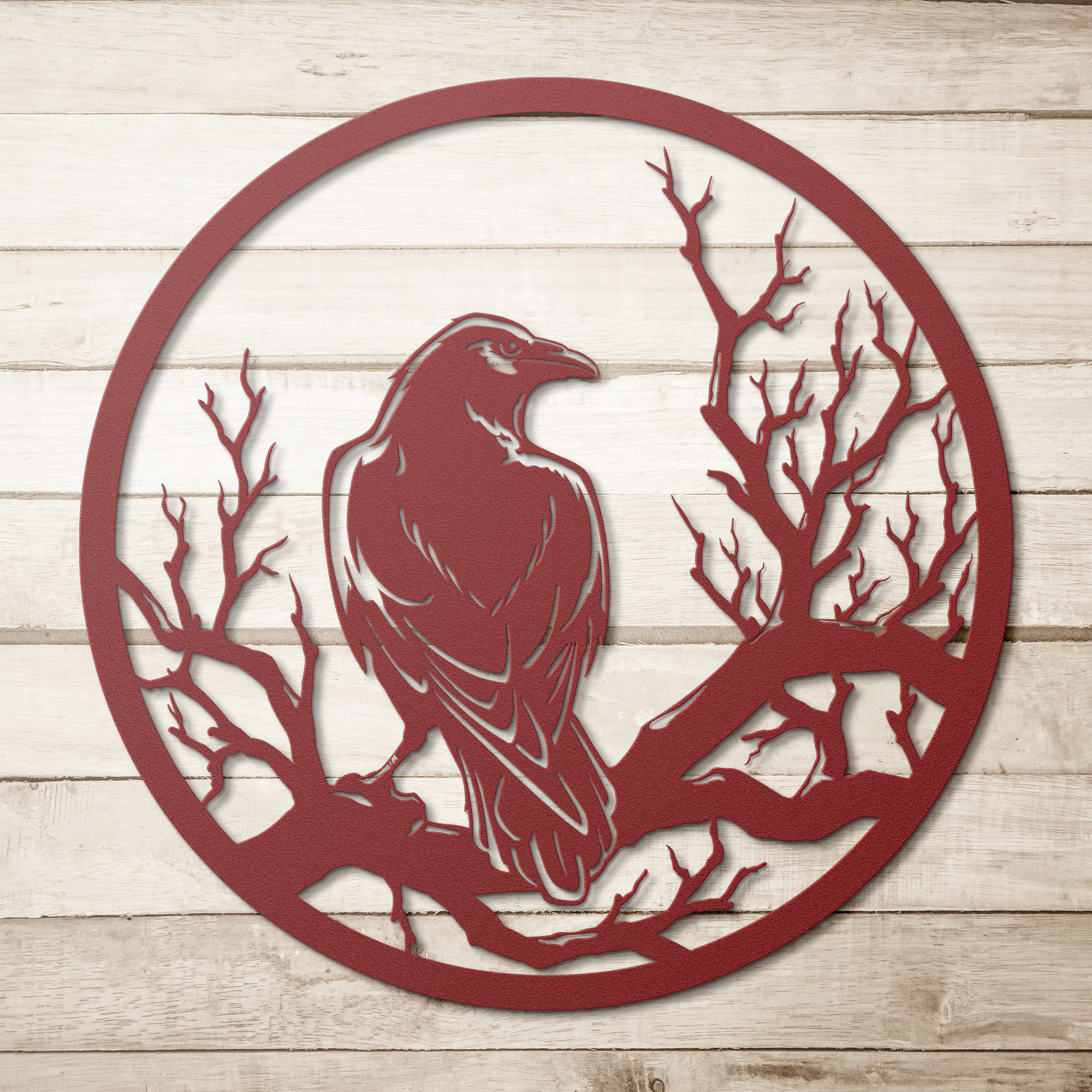 Raven Metal Art Viking Decor Crow Metal Sign Odin's - Etsy
