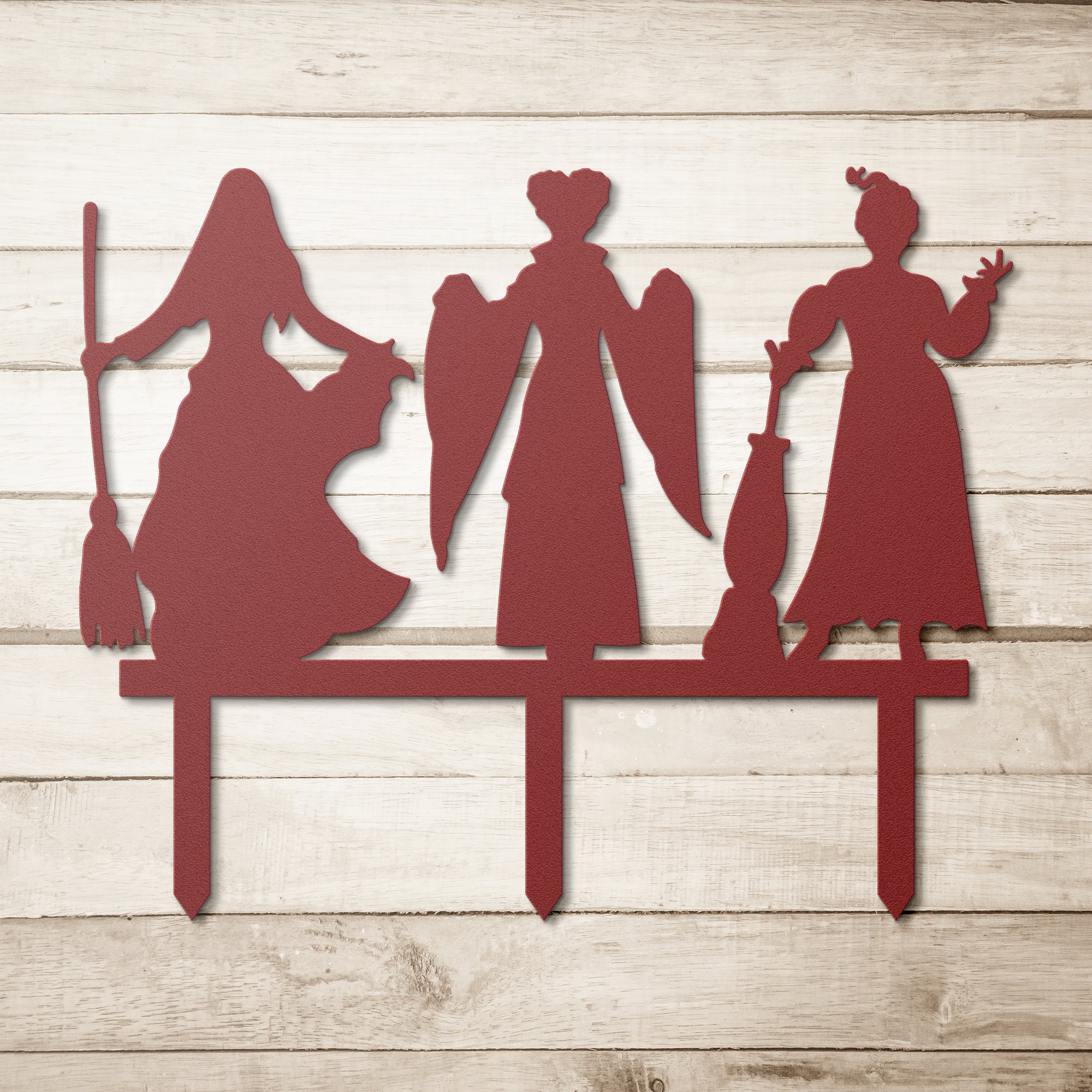 Halloween 3 Sisters Garden Stake, Halloween Yard Metal Art, Outdoor ...