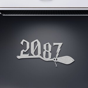 Wizard Broom Decor, Metal House Numbers, Personalized Broomstick Metal ...