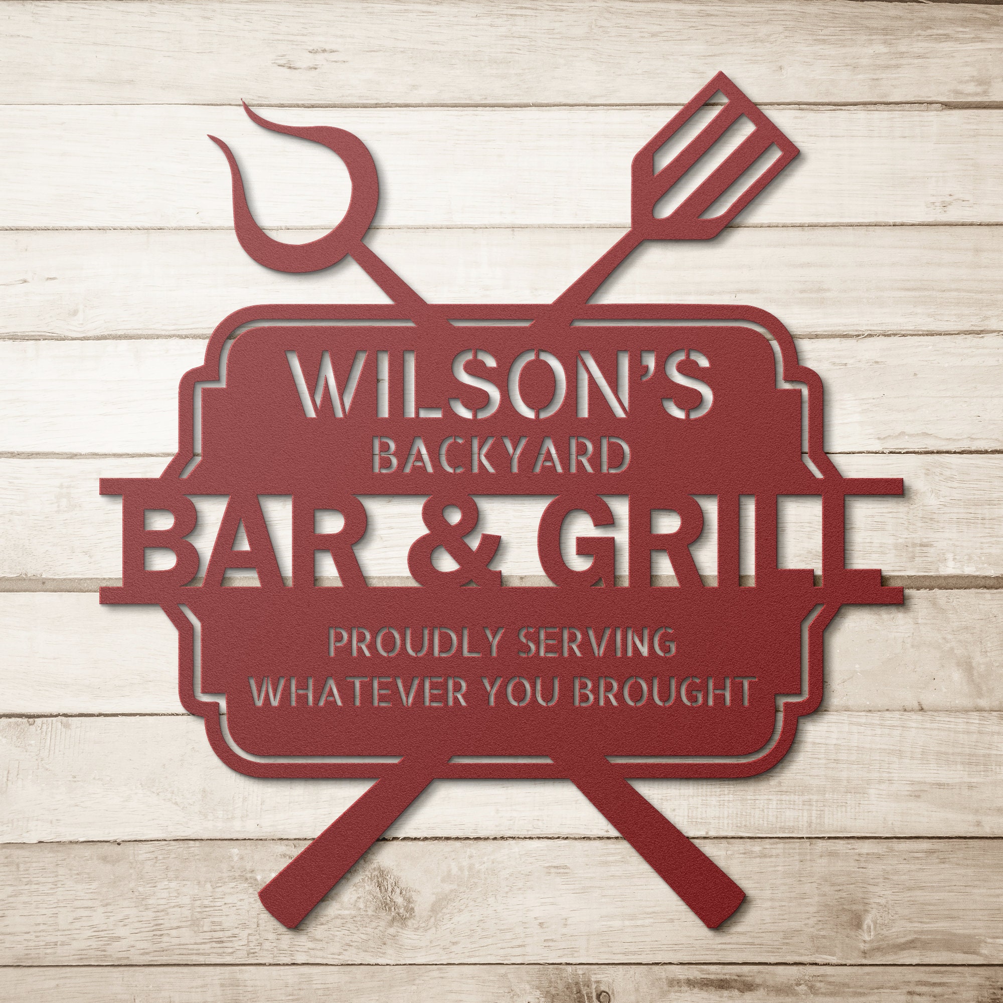 Backyard Bar and Grill Sign Family Patio Bar Sign Poolside - Etsy