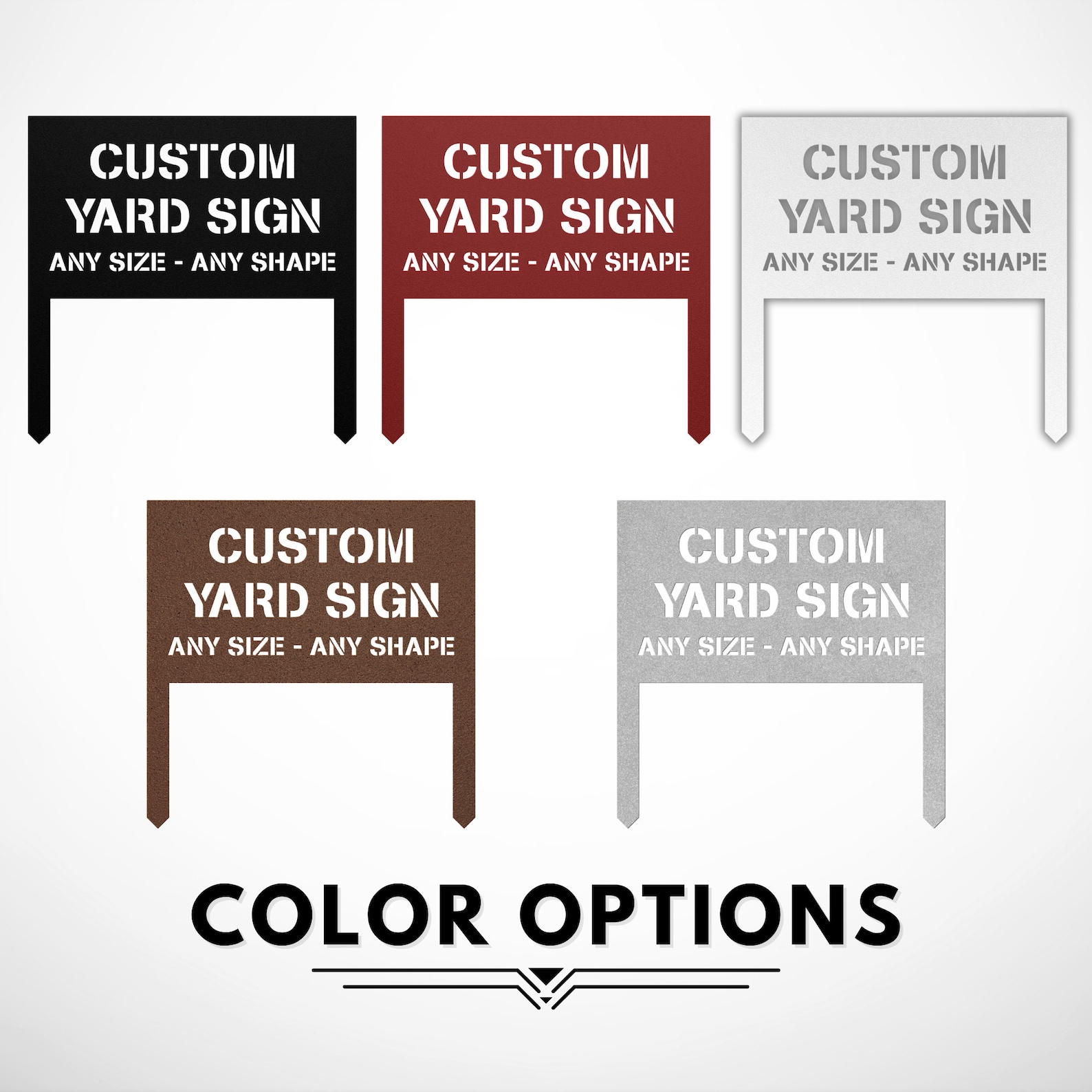 Custom Sign With Stakes, Custom Metal Sign, Custom Outdoor Sign ...