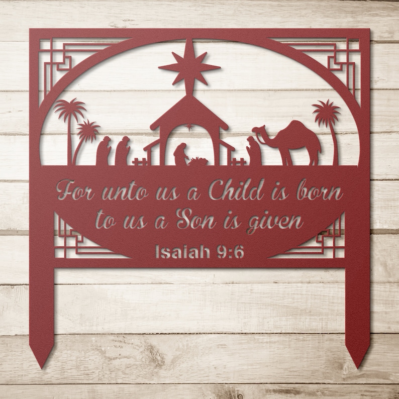 Outdoor Metal Nativity Yard Stake, Christian Decor, Christmas Decor - Etsy