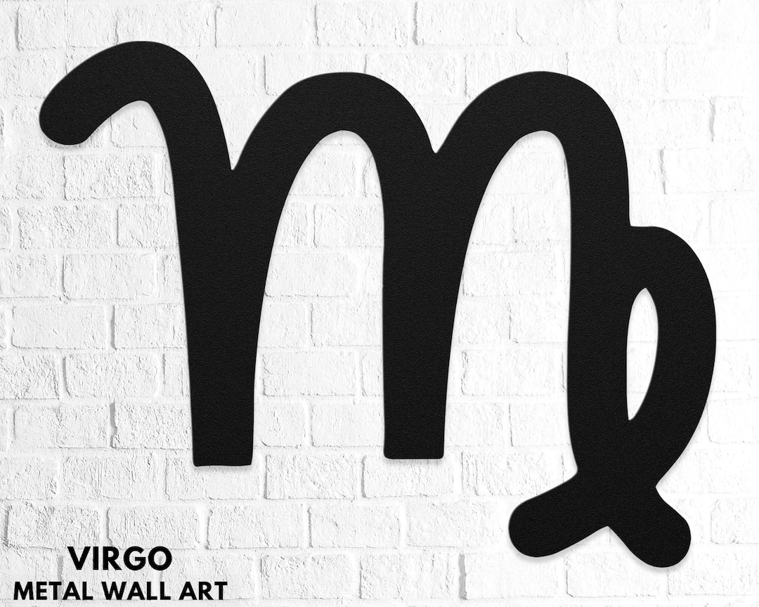 Virgo Wall Art, Virgo Sign, Zodiac Horoscope Metal Art, Zodiac Wall ...