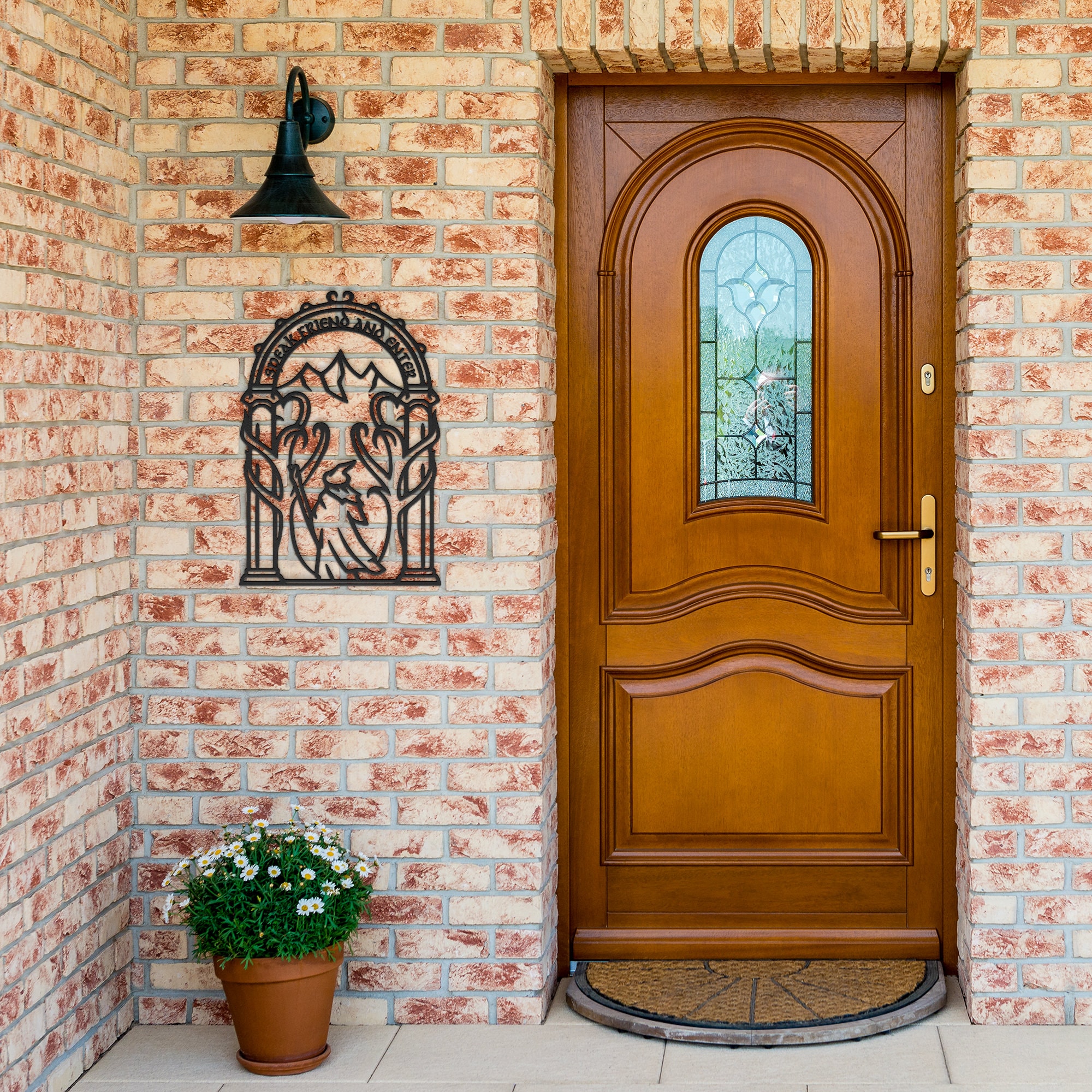 Gates of Moria Speak Friend and Enter Metal Wall Art, Doors of Durin ...