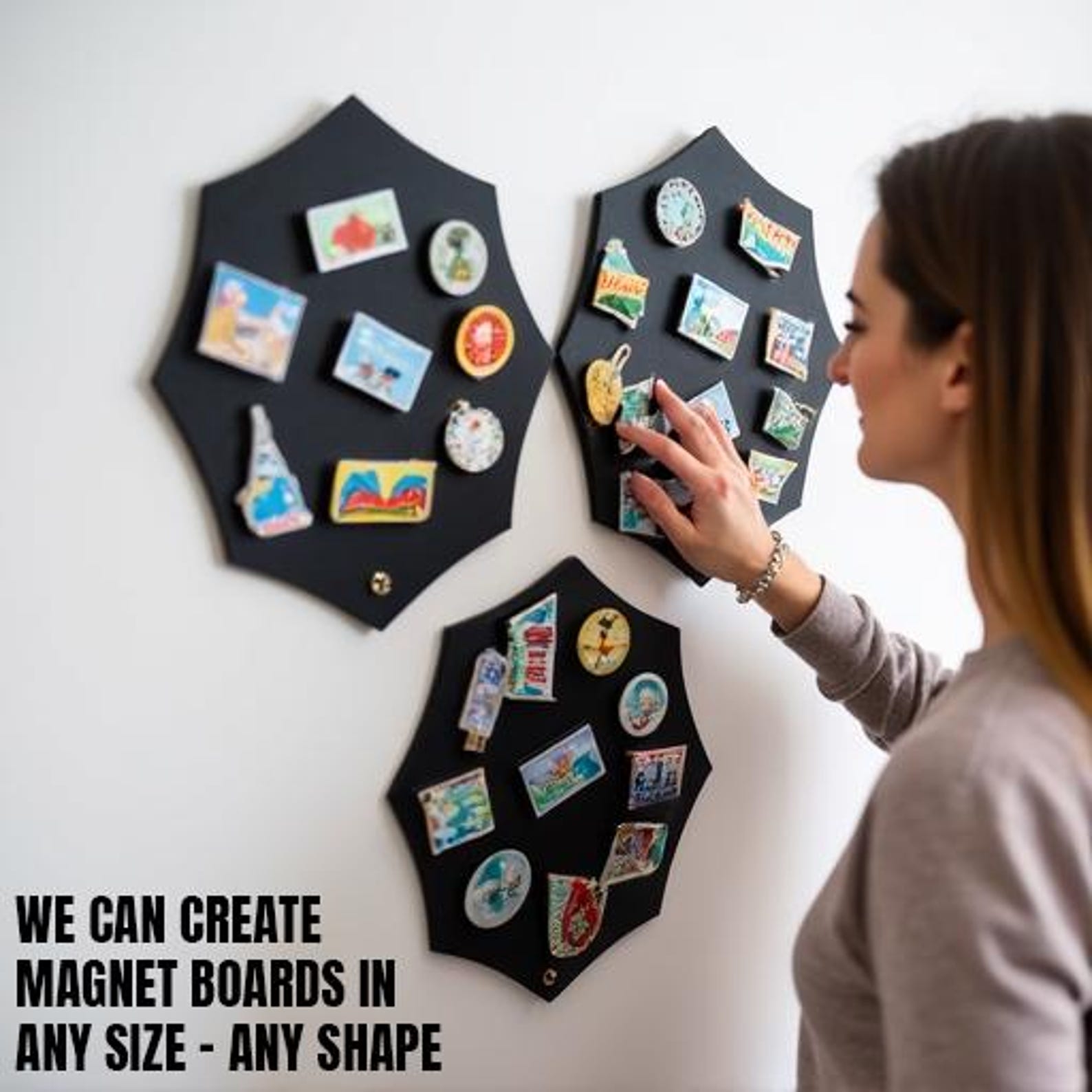 Custom Magnet Display Board, Aesthetic Photos Notes Steel Board, Fridge ...