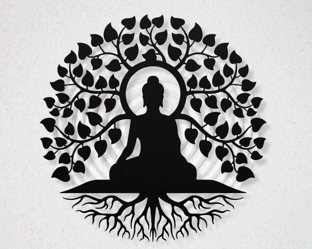 Buddha Wall Art, Tree of Life Wall Art, Buddhism Spiritual Wall Decor ...