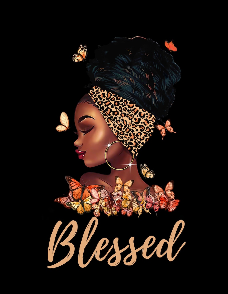 Blessed Black Woman Png - Etsy