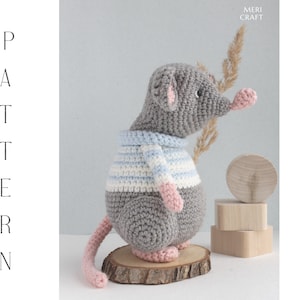 Crochet Morris Mouse Pattern, Amigurumi Mouse Toy, Mouse Toy Pattern ...