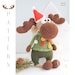 Christmas Moose Pattern, Amigurumi Christmas Toy, Crochet Moose Pattern ...