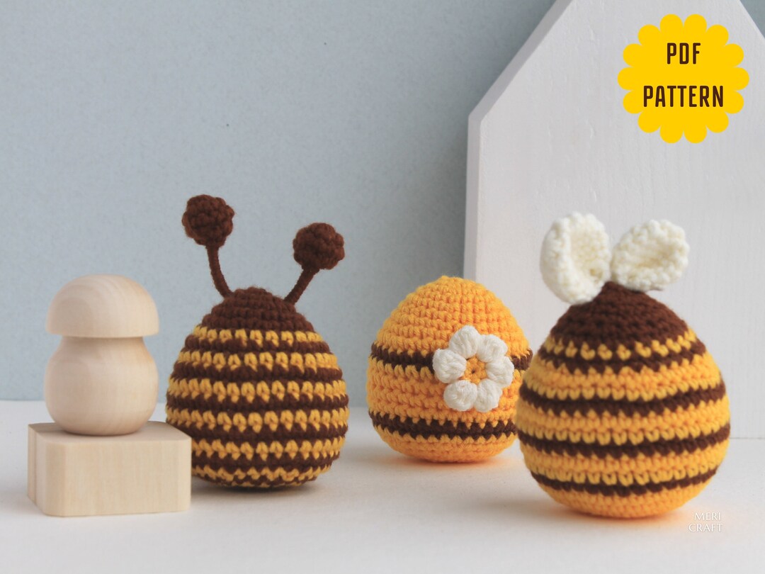 Crochet Easter Bee Pattern, Crochet Easter Egg Pattern, Amigurumi ...