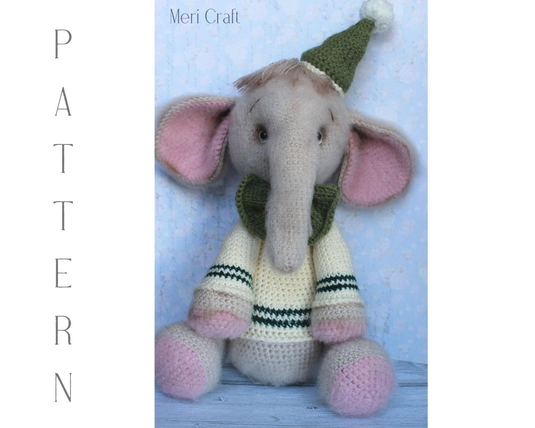 Crochet Elephant Toy Pattern Amigurumi Elephant Stuff - Etsy