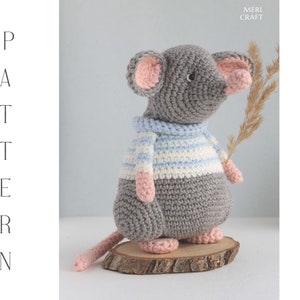 Crochet Morris Mouse Pattern, Amigurumi Mouse Toy, Mouse Toy Pattern ...