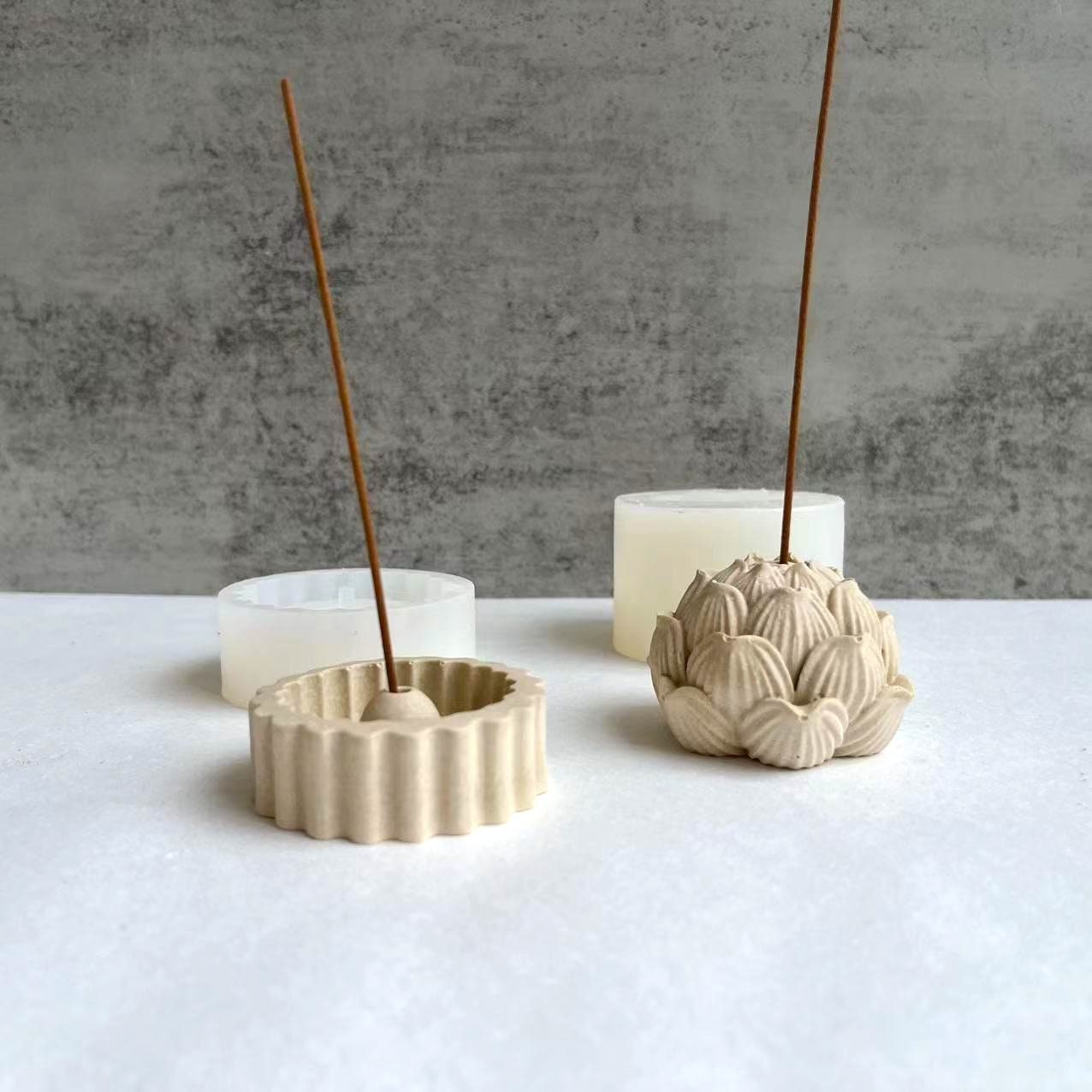 Lotus Incense Plug-in Silicone Mold Vertical Striped Incense - Etsy ...
