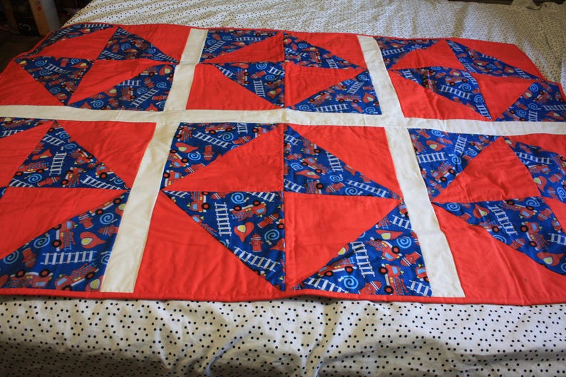 Fire Engines and Fire Hydrants Kids Quilt - Etsy