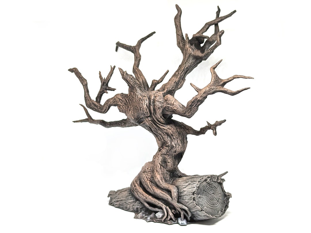 Extra Large Spooky Tree on Log - Haunted Tree - Miniature for Lemax ...