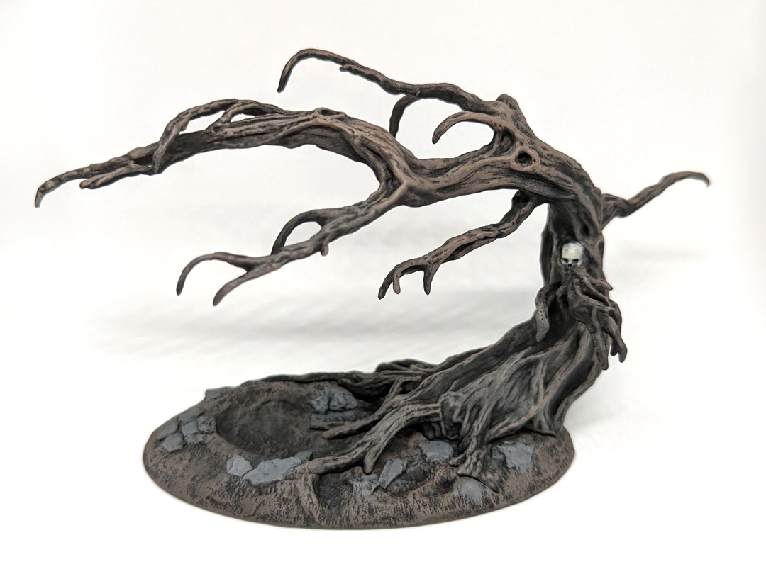 Spooky Skull Miniature Tree - for Lemax Spooky Town, Dept. 56, Tabletop ...
