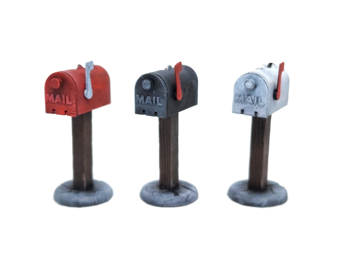 Miniature Mailboxes for Lemax Spooky Town, Dept. 56, Tabletop, RPG - Etsy
