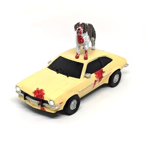Cujo and Lighted Car Horror Movie Miniature for Halloween Village ...