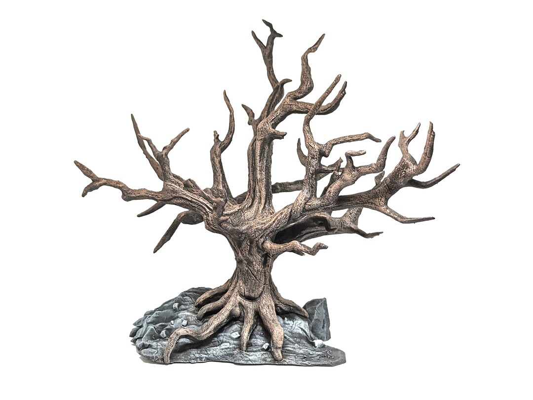 Extra Large Spooky Tree on Rock - Haunted Tree - Miniature for Lemax ...
