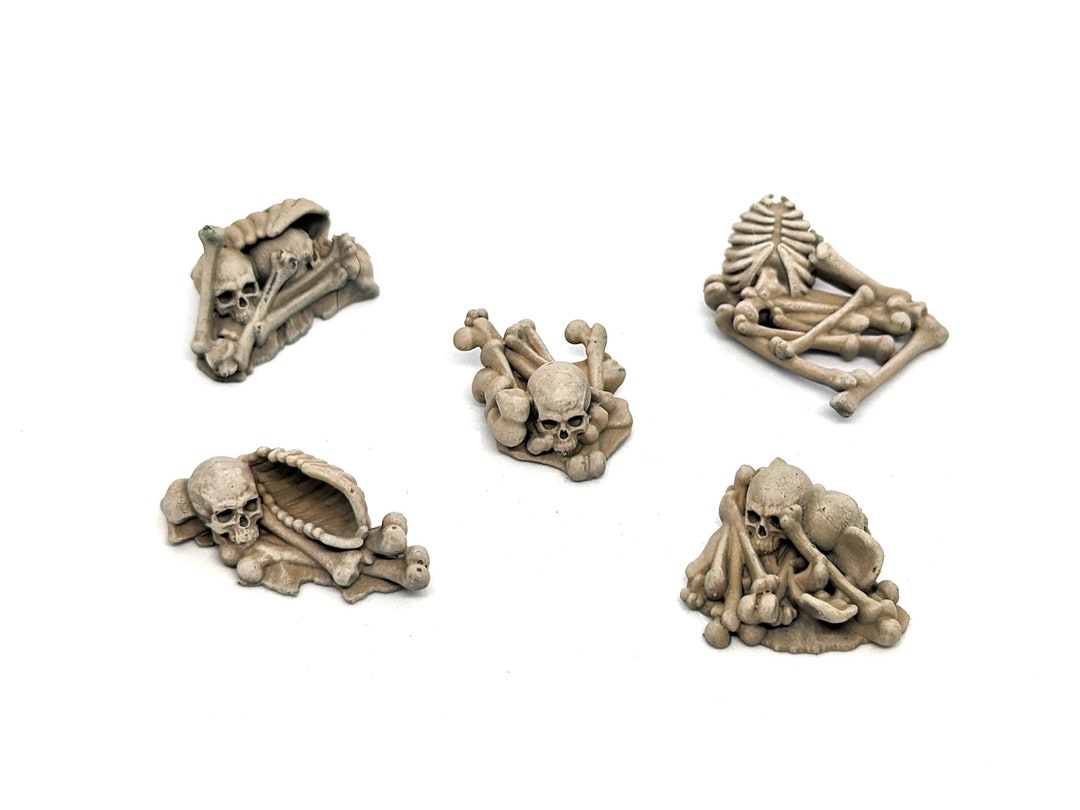 Miniature Bone Piles - for Lemax Spooky Town, Dept. 56, Tabletop, RPG ...