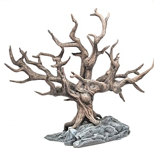 Extra Large Spooky Tree on Rock - Haunted Tree - Miniature for Lemax ...