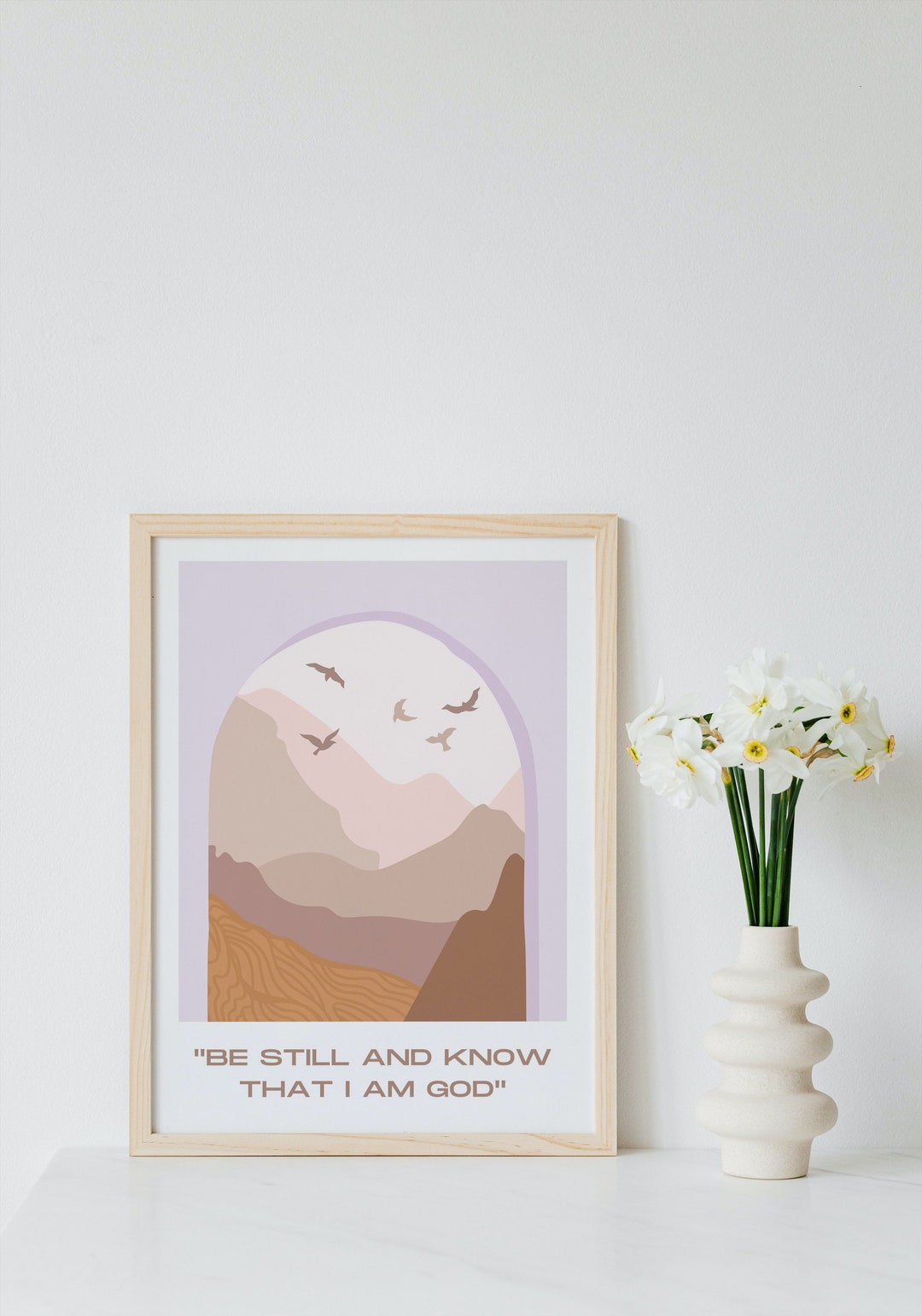 Christian Bible Verse Quote Poster Wall Art Boho Pastel Design - Etsy