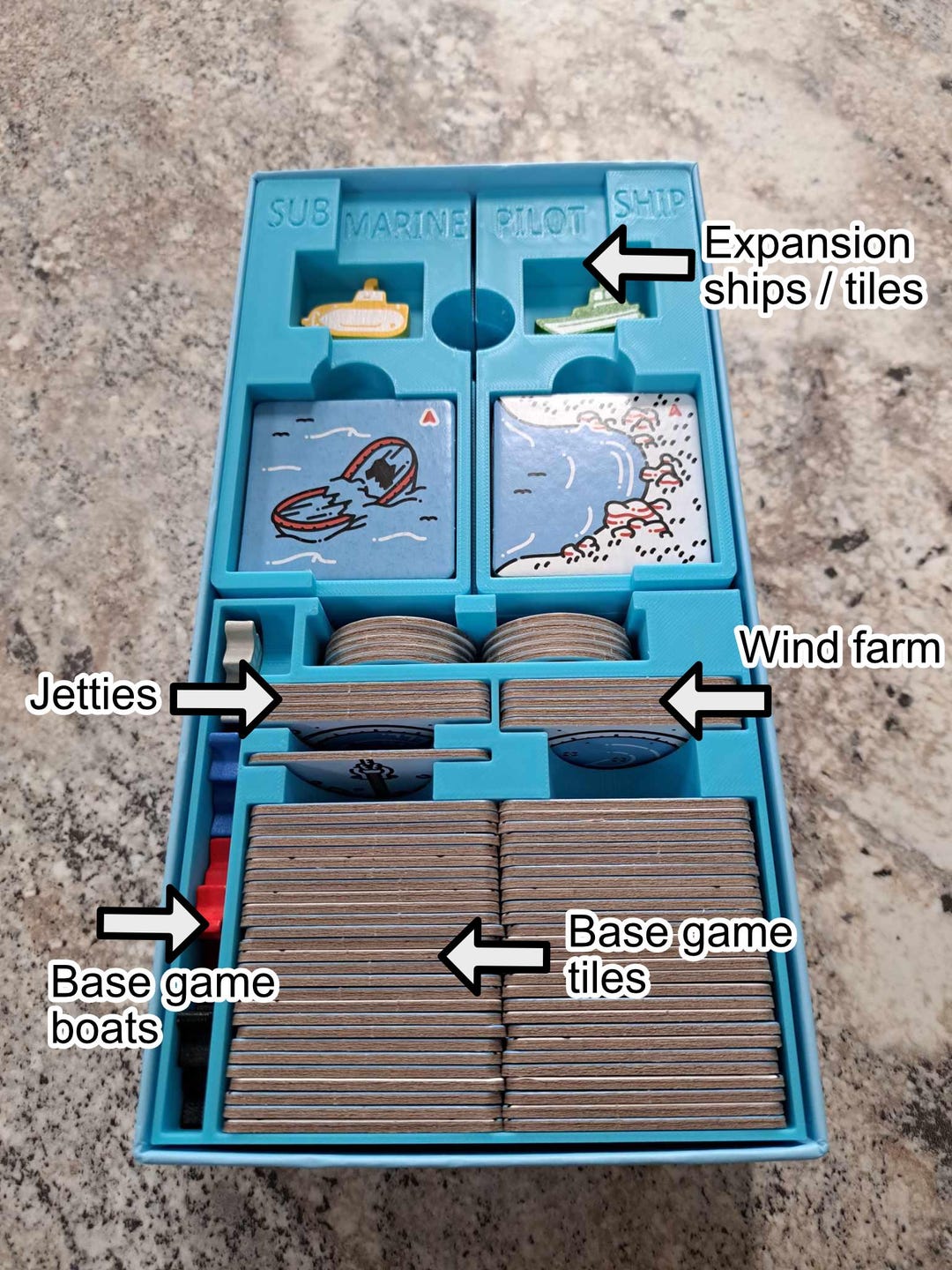 3D Printed Board Game Insert: Beacon Patrol & Ships and Shores ...