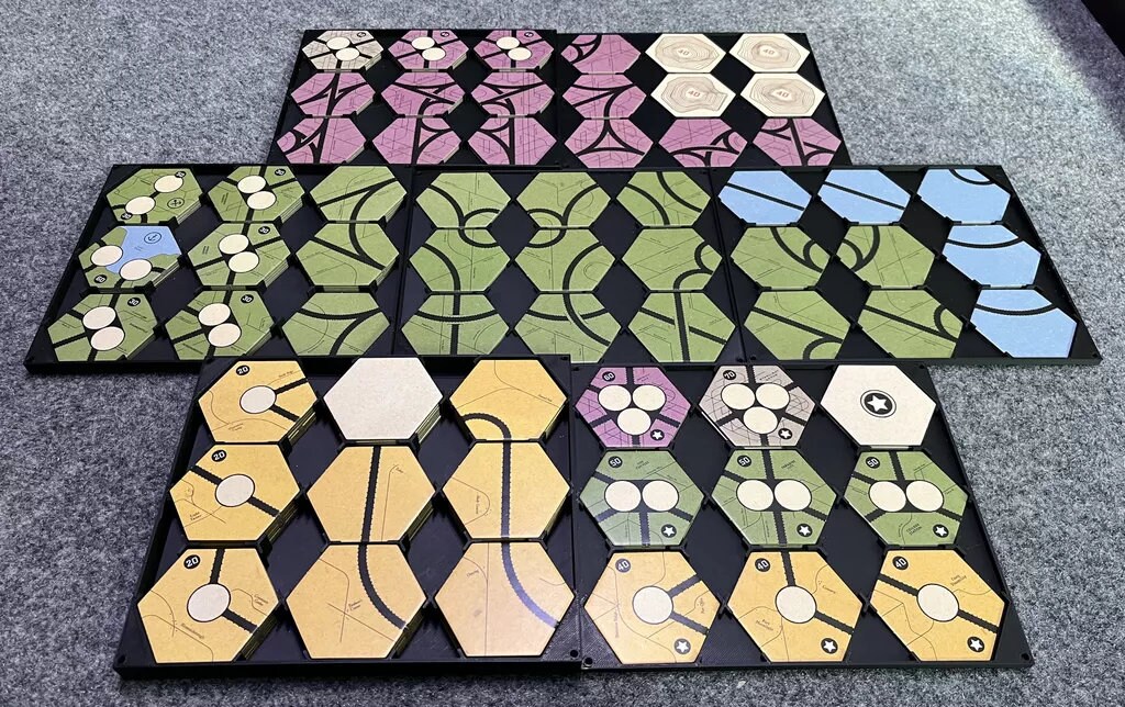 Railways of the Lost Atlas Board Game 3D Printed Insert digital STL ...