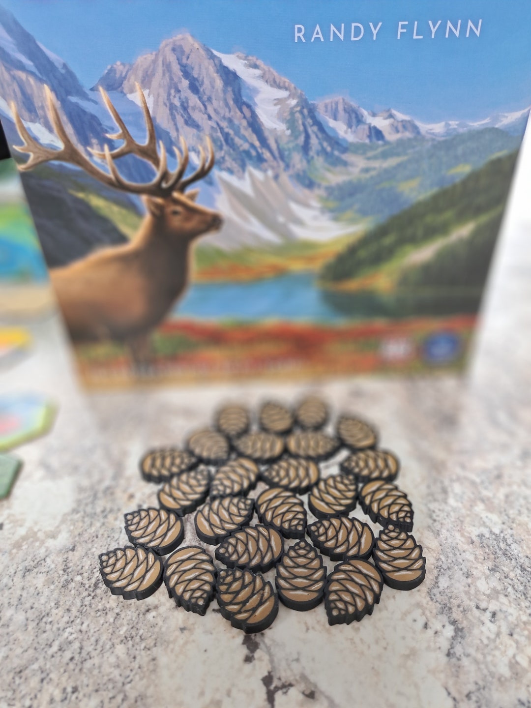 Cascadia Pine Cone Token Upgrade - Deluxe Replacement 3D Printed Board ...