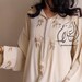 Refined Embroidered Cream Jellaba, Classy Moroccan Jallaba, Summer ...