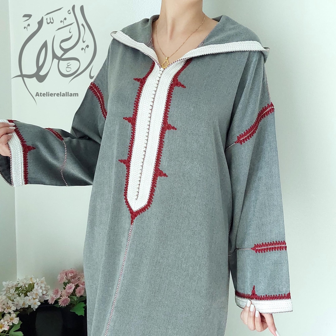 Moroccan Jellaba "new Collection 2025", Embroidered Djellaba, Summer ...