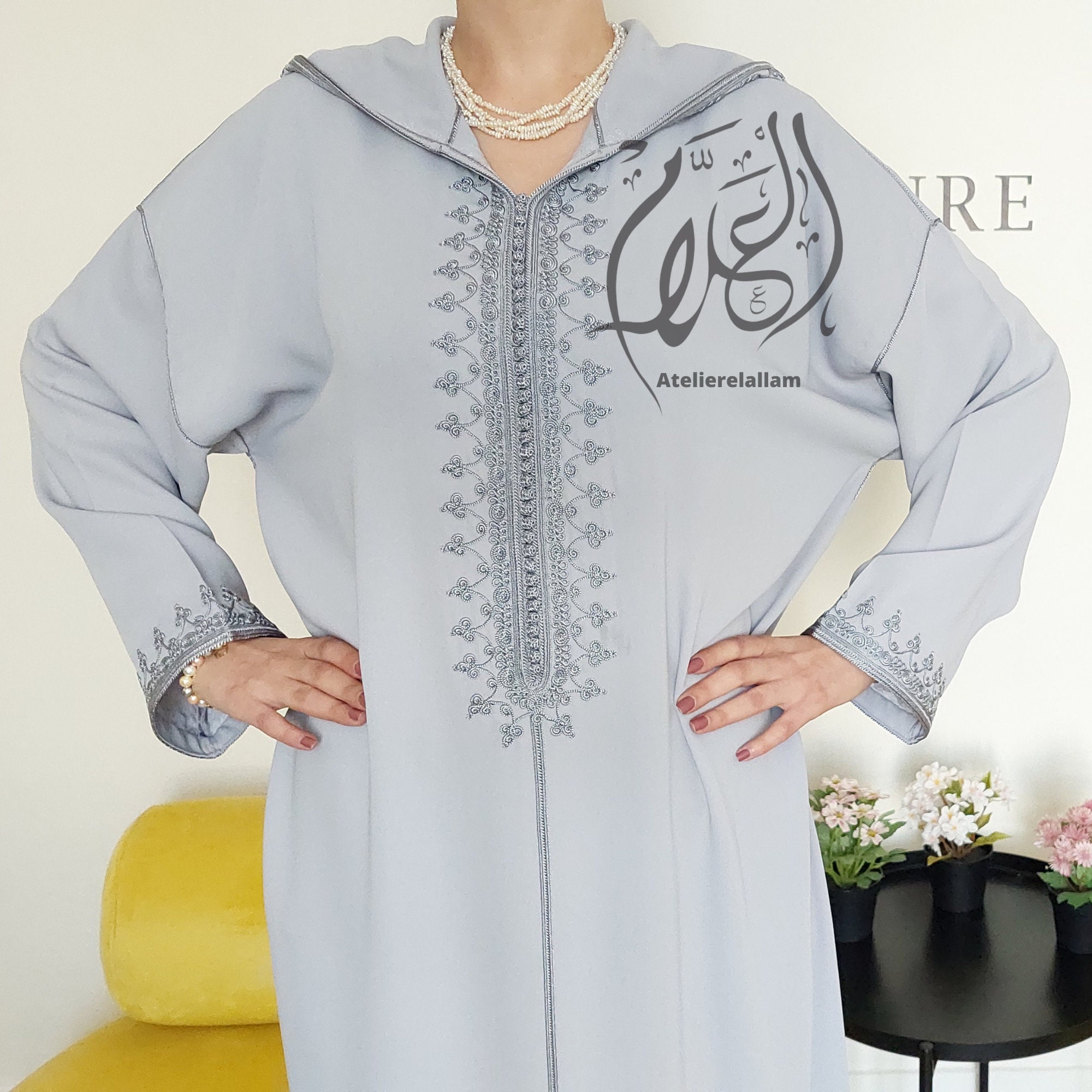 Jellaba Ramadan 2024, Womens Traditional Moroccan Jallaba, Embroidered ...