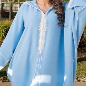 Unique Jellaba "style Farasha", One Size Hooded Gandoura, Moroccan ...