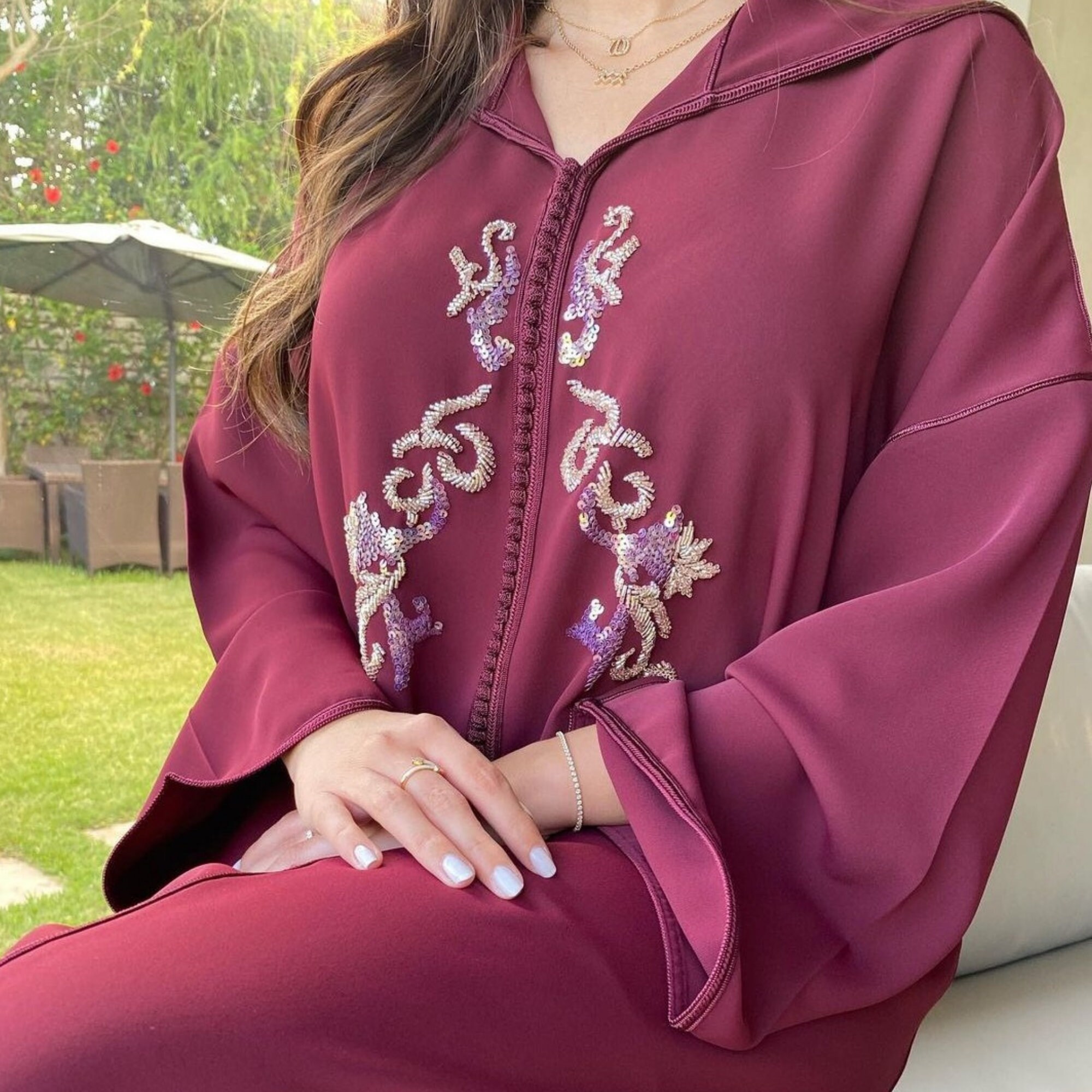 Handmade Beaded Jellaba summer 2024 Collection, Moroccan Black Djellaba ...