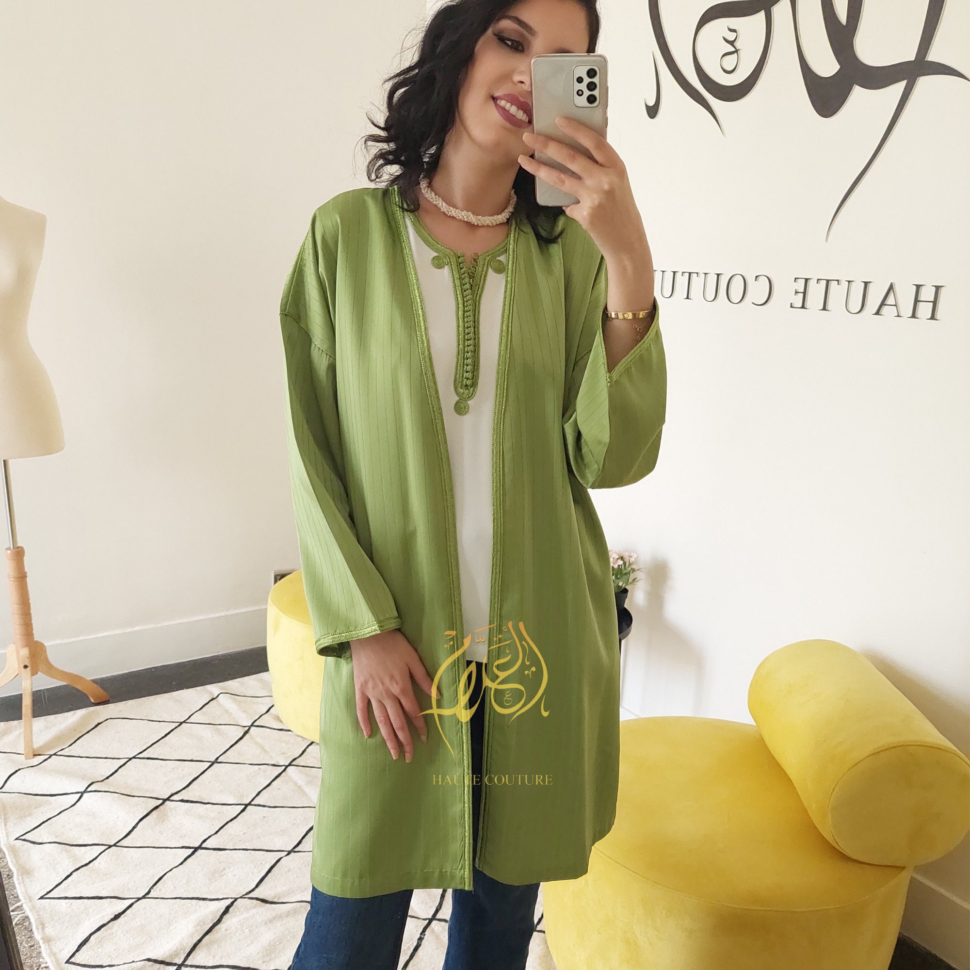 Moroccan Tunic 2 Pieces, Open Kaftan, Boho Kaftan Jacket, Moroccan ...