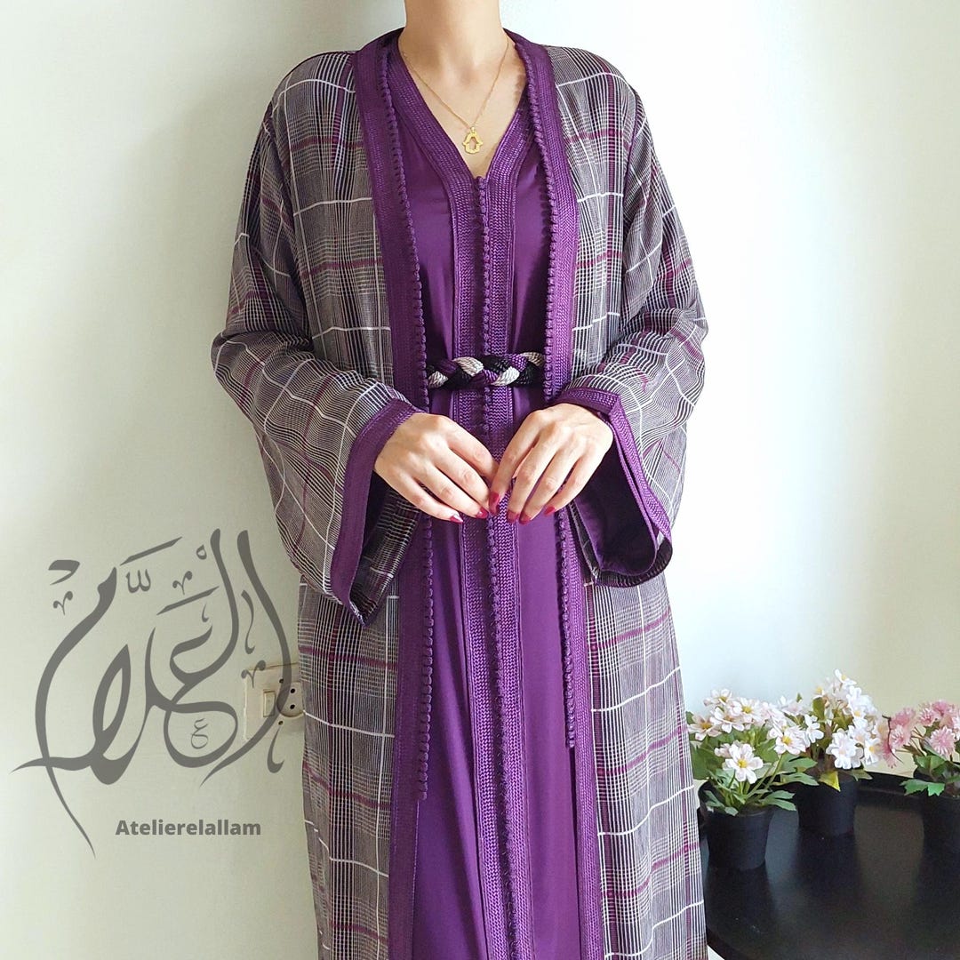Moroccan Caftan "new Collection 2025", Kaftan Set With Belt, Abaya ...