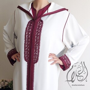 Classy Moroccan Jellaba, Embroidered Djellaba, 2 Piece Moroccan Jalaba ...