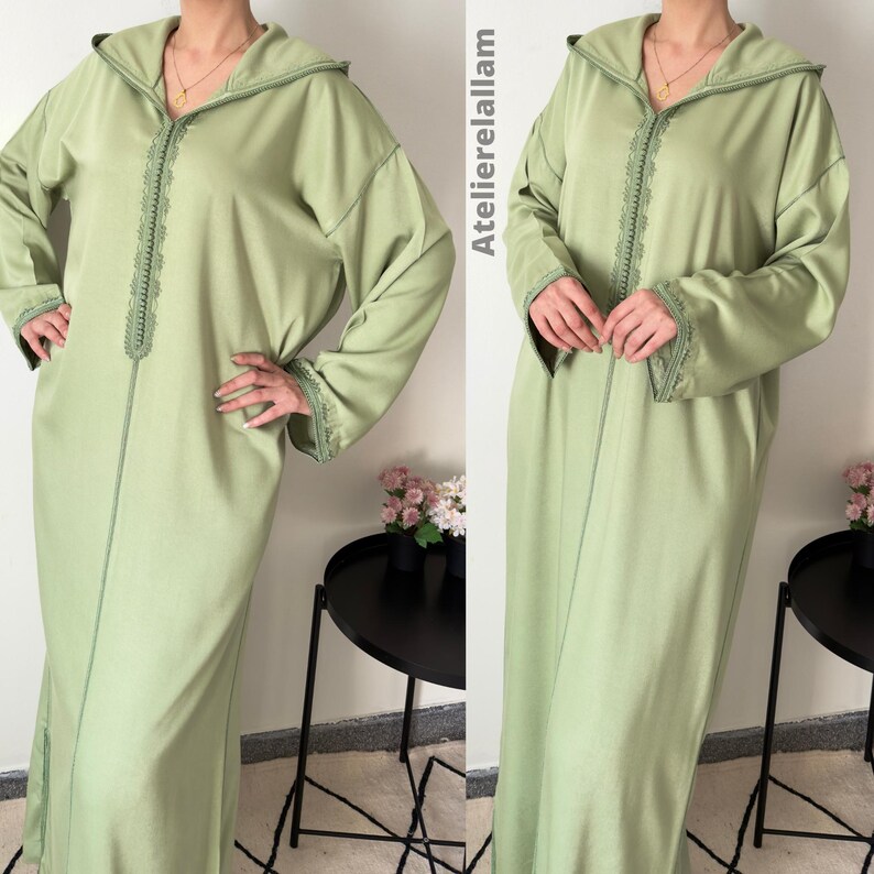 New Ramadan 2026 Moroccan Jellaba, Embroidered Mlifa Djellaba, Light ...