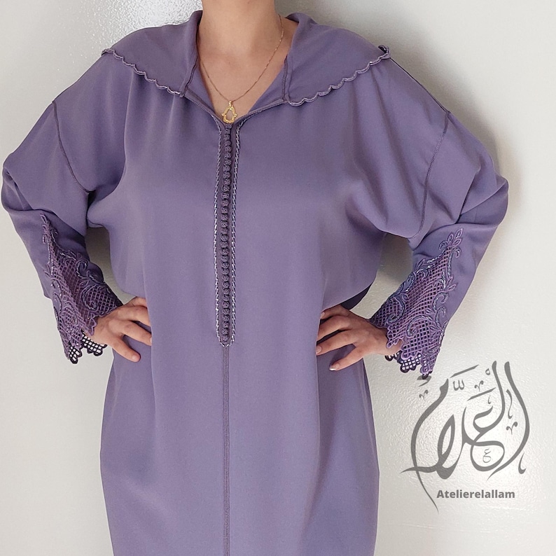 Ramadan 2026 Jellaba, Perforated Embroidered Moroccan Dress ...