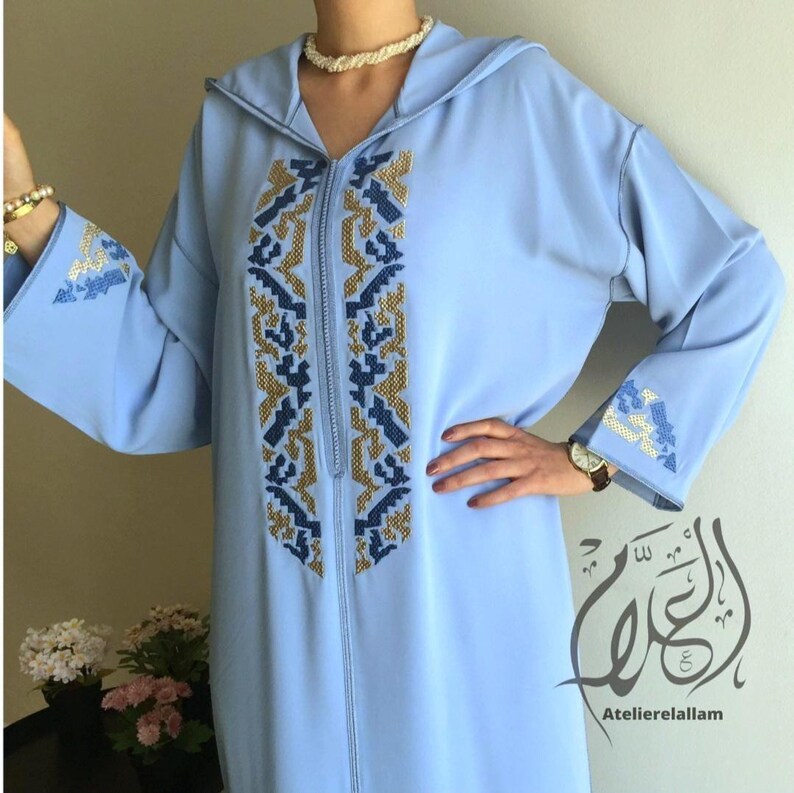 Moroccan Eid 2026 Jellaba, Embroidered Djellaba, Ramadan Gandoura ...