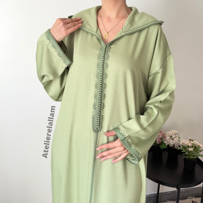 New Ramadan 2026 Moroccan Jellaba, Embroidered Mlifa Djellaba, Light ...