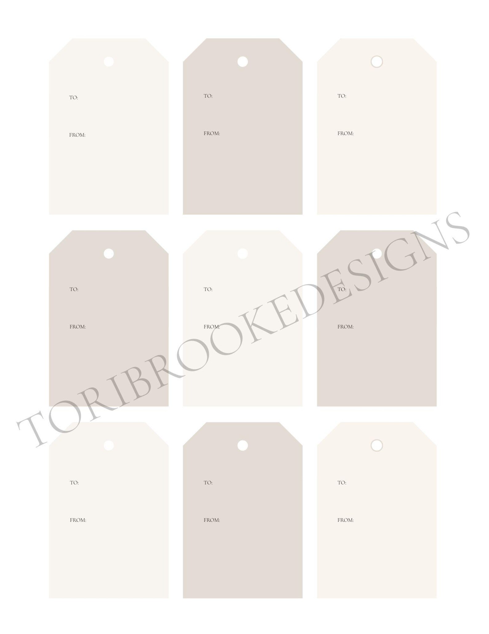Minimal Christmas Gift Tags Printable | Neutral Holiday Tags | Modern ...