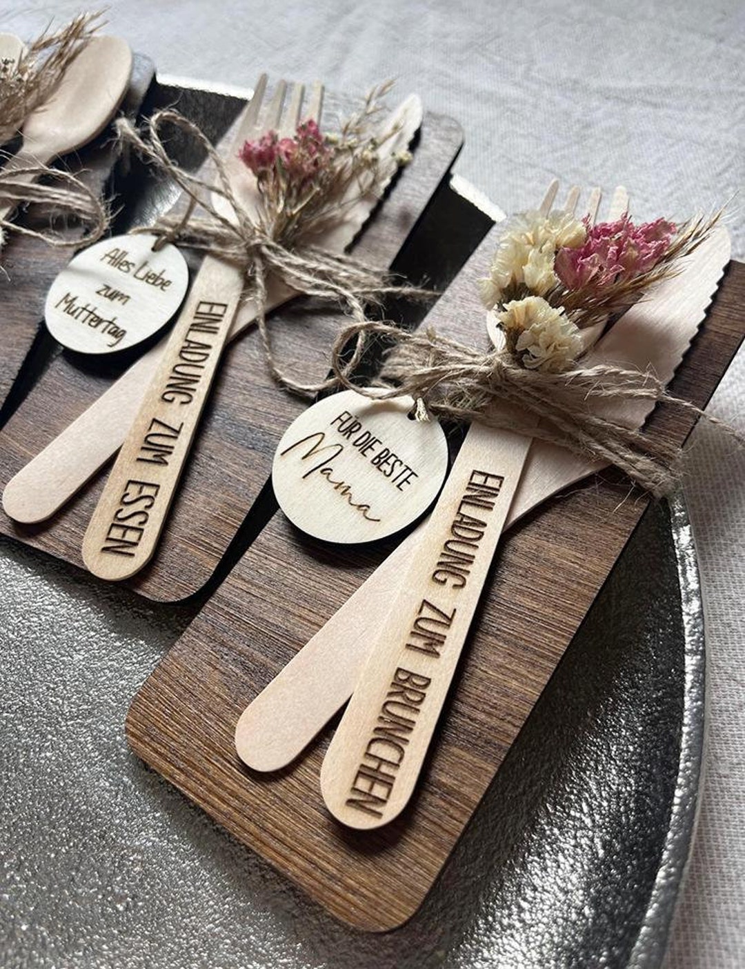 Personalized Wooden Cutlery Wooden Birthday Gift Gift for Birthday ...