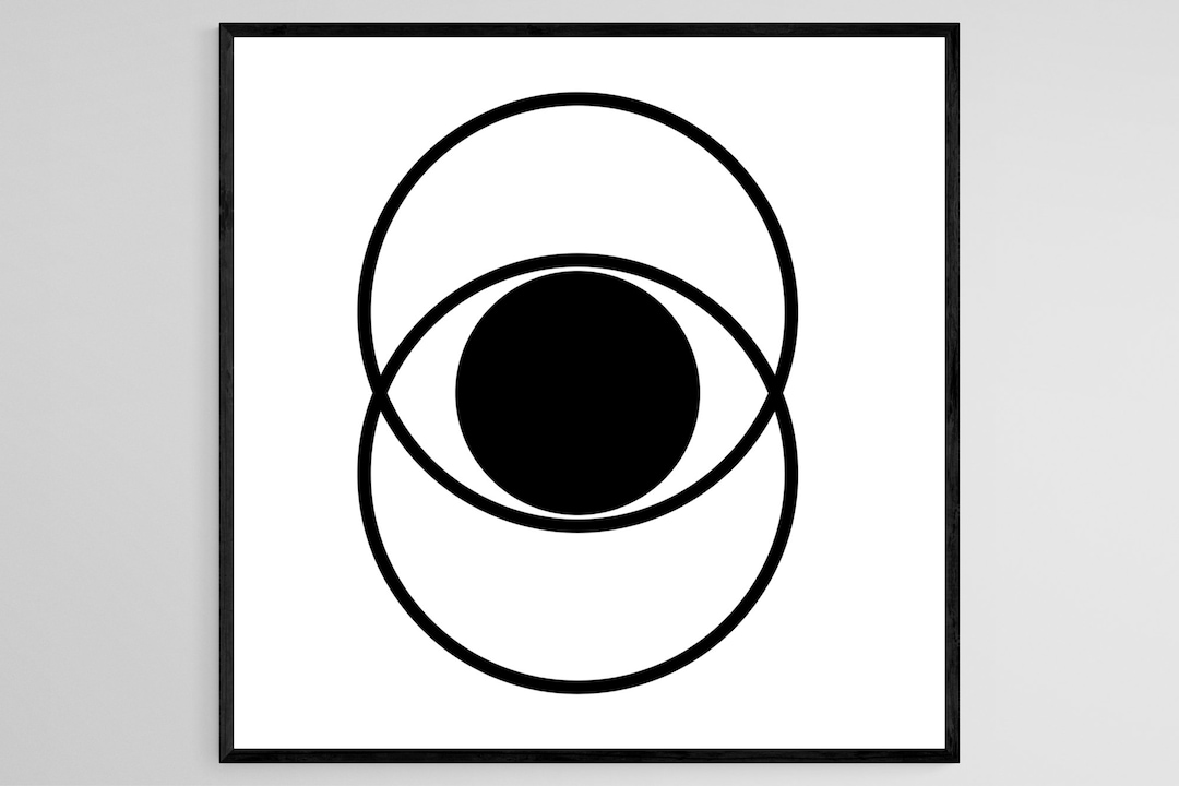Eye Poster, Eyeball Art, Eye Wall Print, Circle Print, Circle Line Art ...