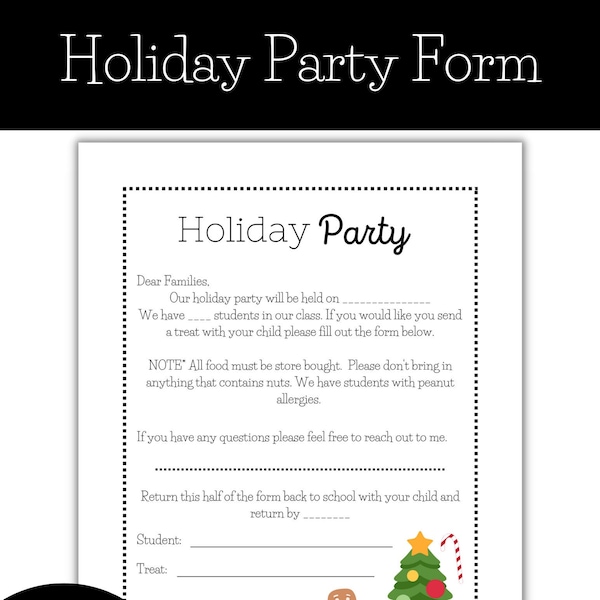 Classroom Party Sign up Sheet - Etsy