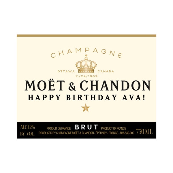 Champagne Labels - Etsy